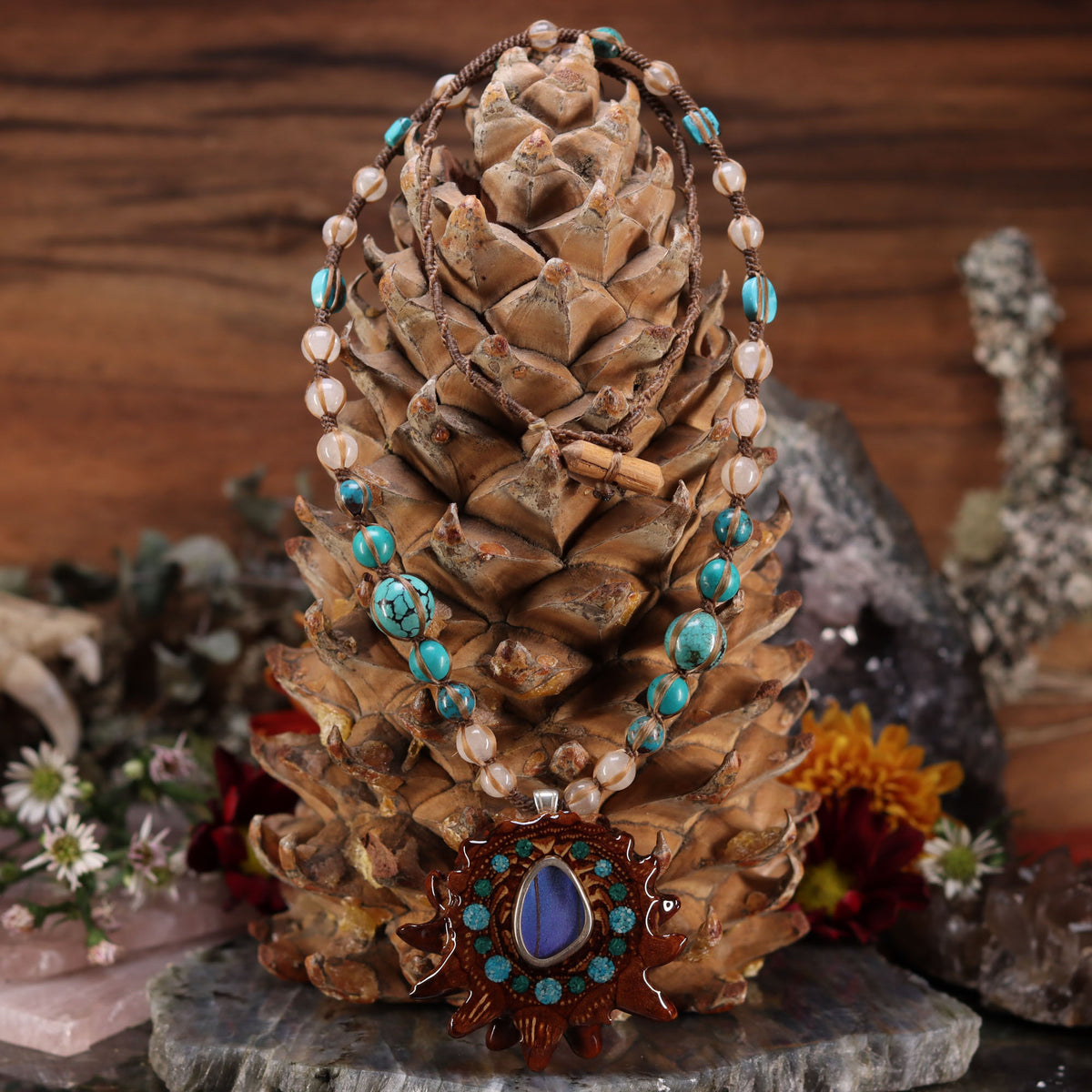 Blue Morpho Butterfly Wing Multi-Glow Baby Sinew – Third Eye Pinecones