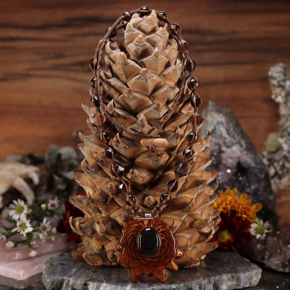 Gold Sheen Obdisian Baby Sinew – Third Eye Pinecones