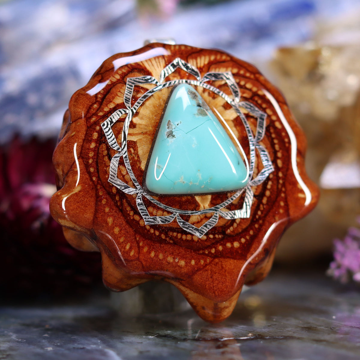 Turquoise with Silver Solar Plexus (3rd) Chakra – Third Eye Pinecones